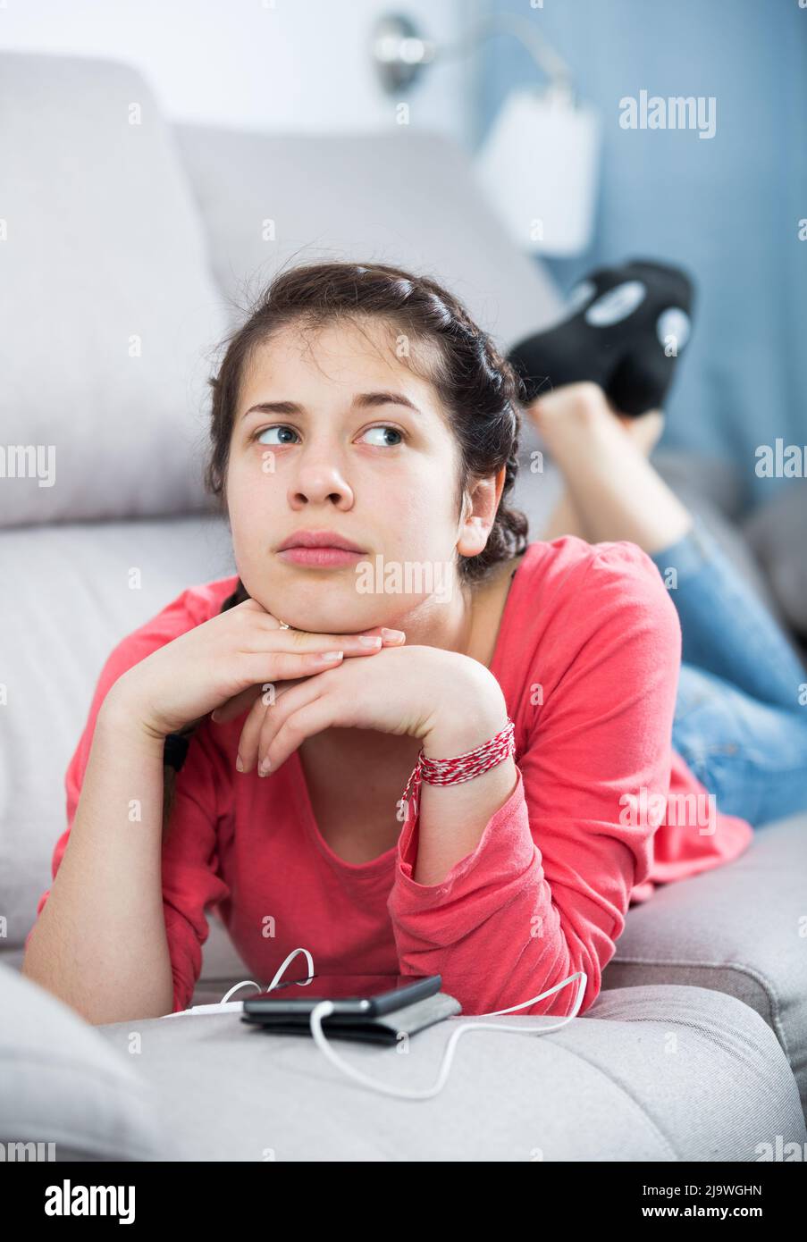 Girl being sad Stock Photo - Alamy