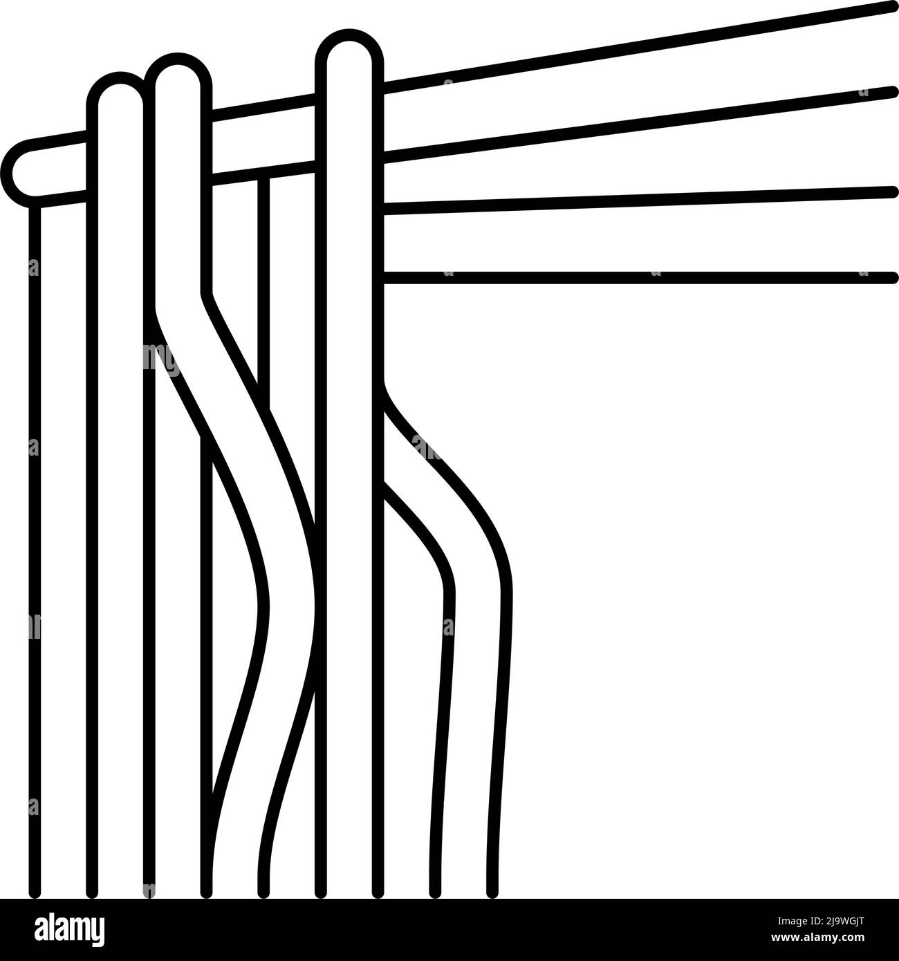 noodle pasta line icon vector illustration Stock Vector Image & Art - Alamy