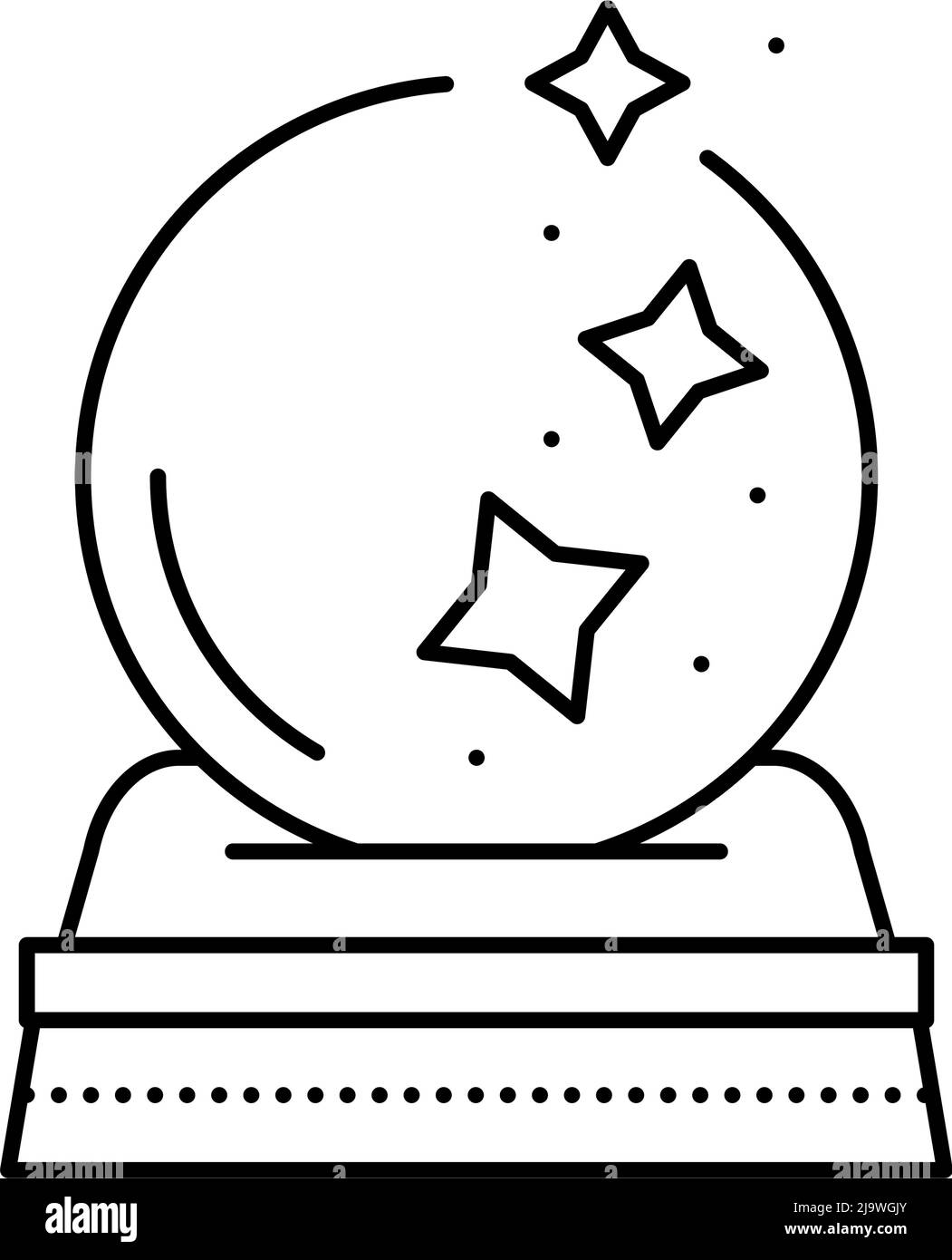 sphere magic line icon vector illustration Stock Vector Image & Art - Alamy