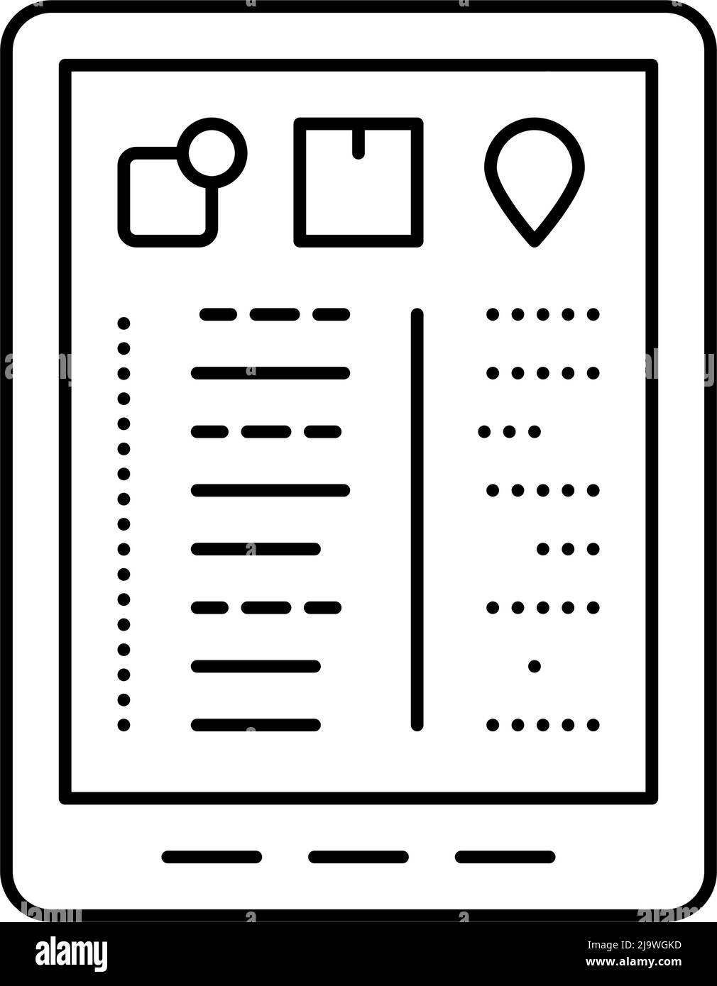 item list report line icon vector illustration Stock Vector Image & Art ...