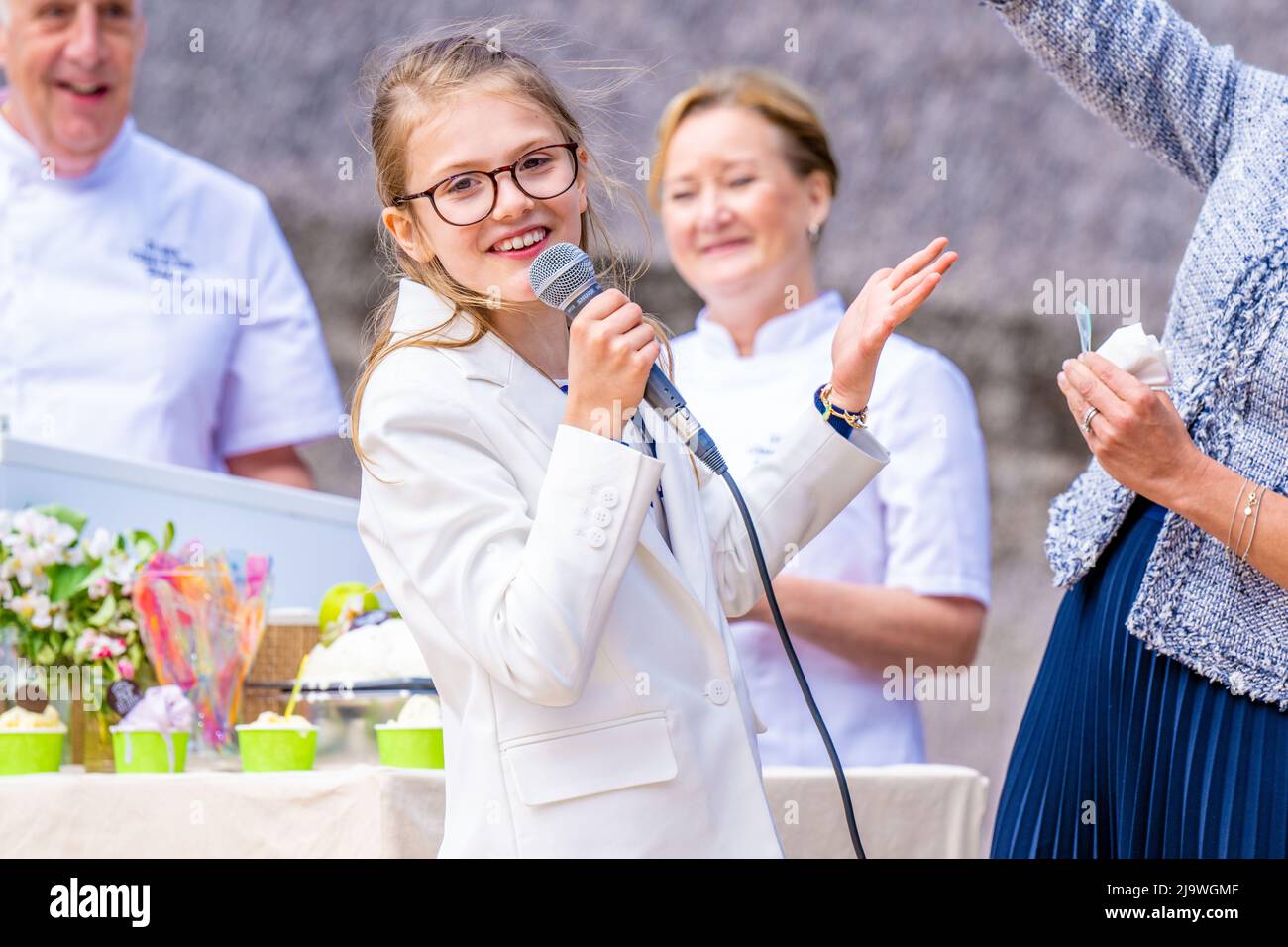 Ostergotland, Sweden. 25th May, 2022. Princess Estelle during a visit ...
