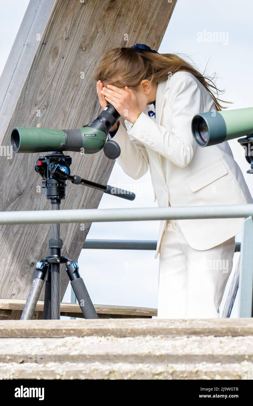 Ostergotland, Sweden. 25th May, 2022. Princess Estelle during a visit ...