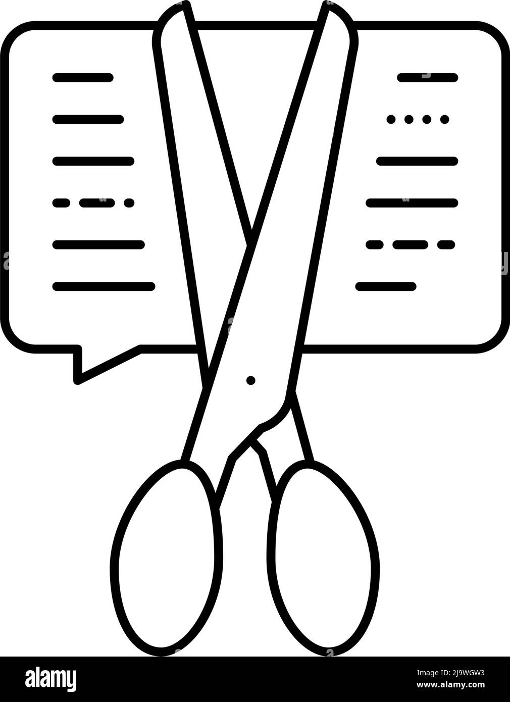 censorship social media line icon vector illustration Stock Vector ...