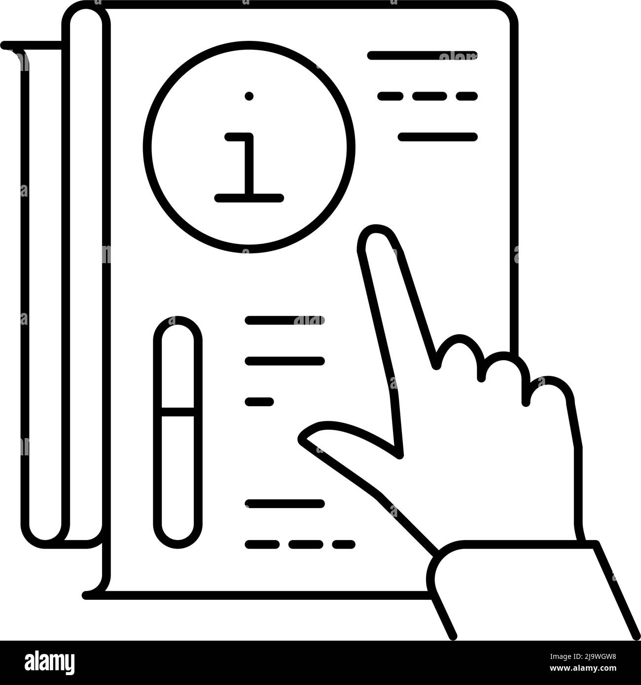 guide information line icon vector illustration Stock Vector Image ...