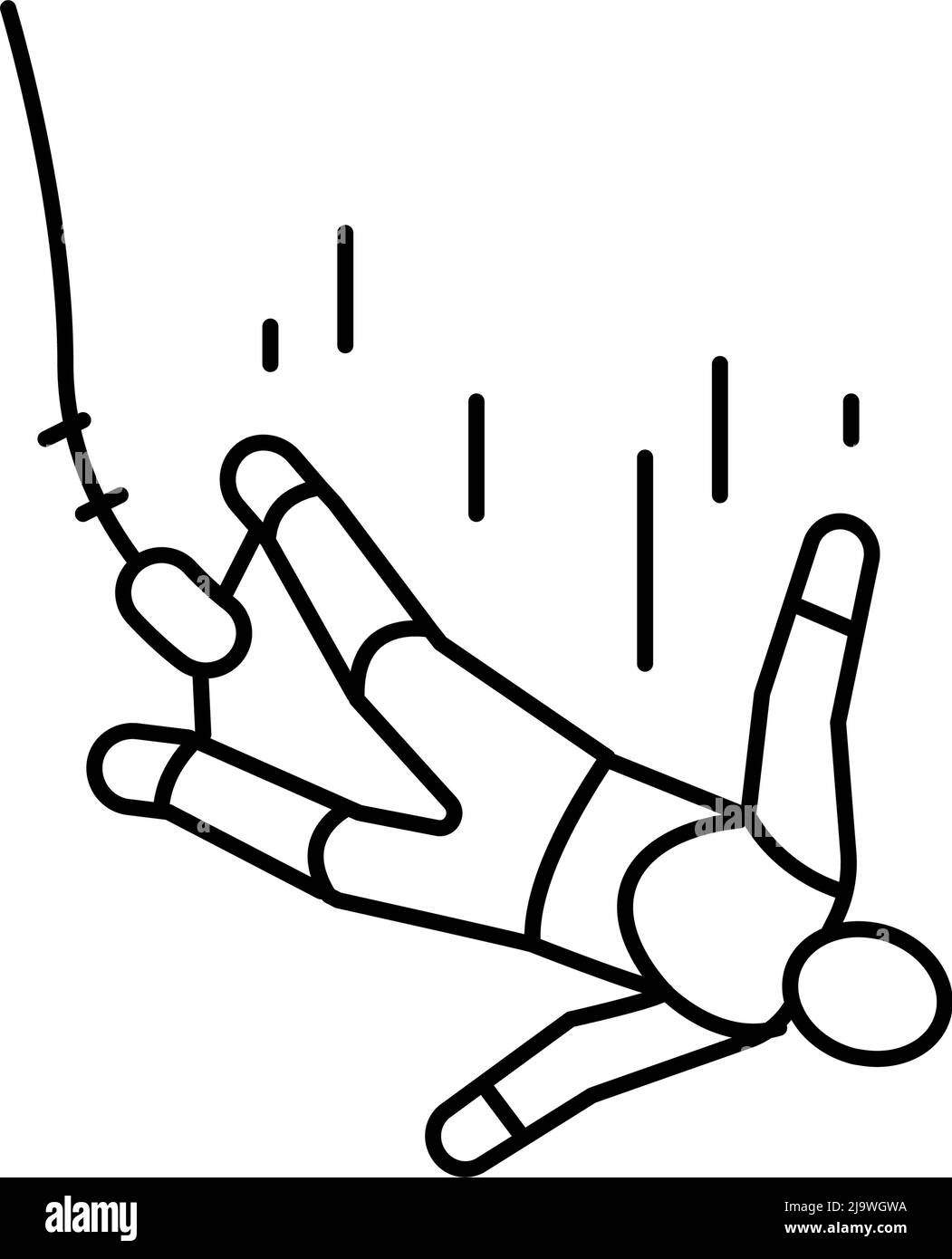 Bungee jumping line icon Cut Out Stock Images & Pictures - Alamy