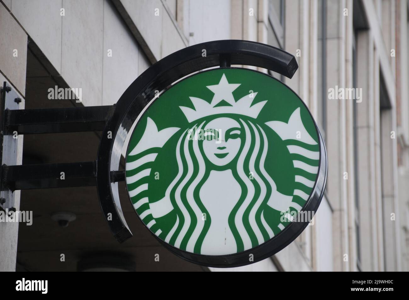 Copenhagen/Denmark/25 May 2022/.Seattle coffee chain Starbcuks coffee ...