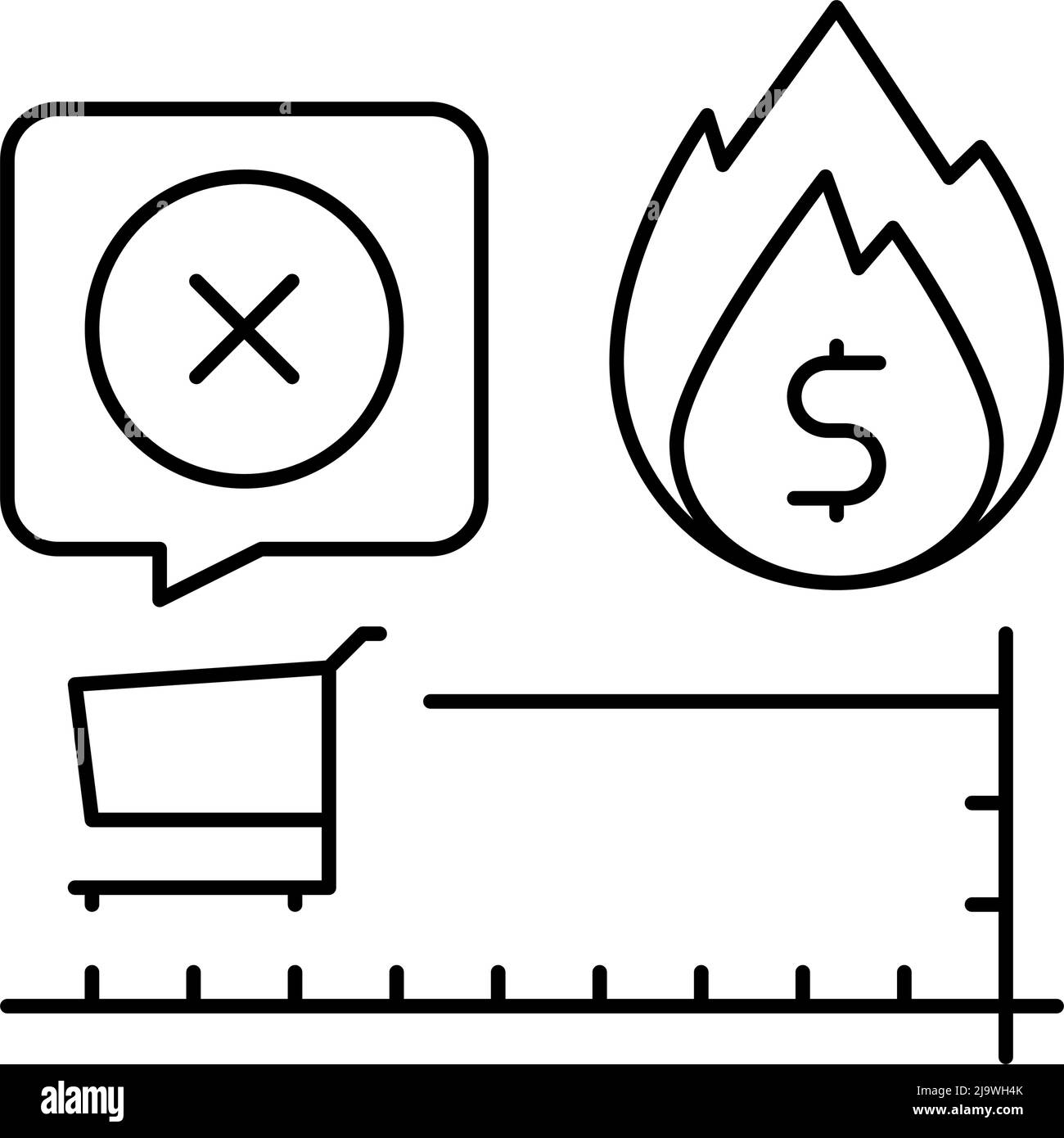core inflation line icon vector illustration Stock Vector Image & Art ...