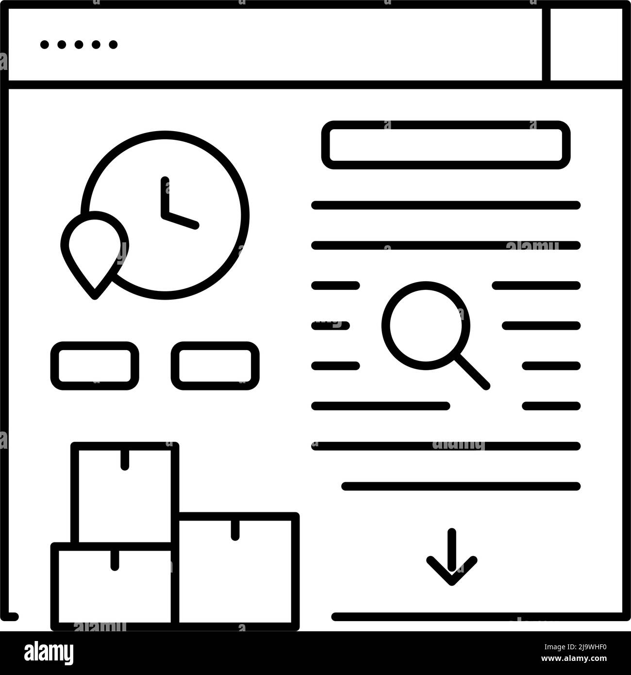inventory movement history report line icon vector illustration Stock ...