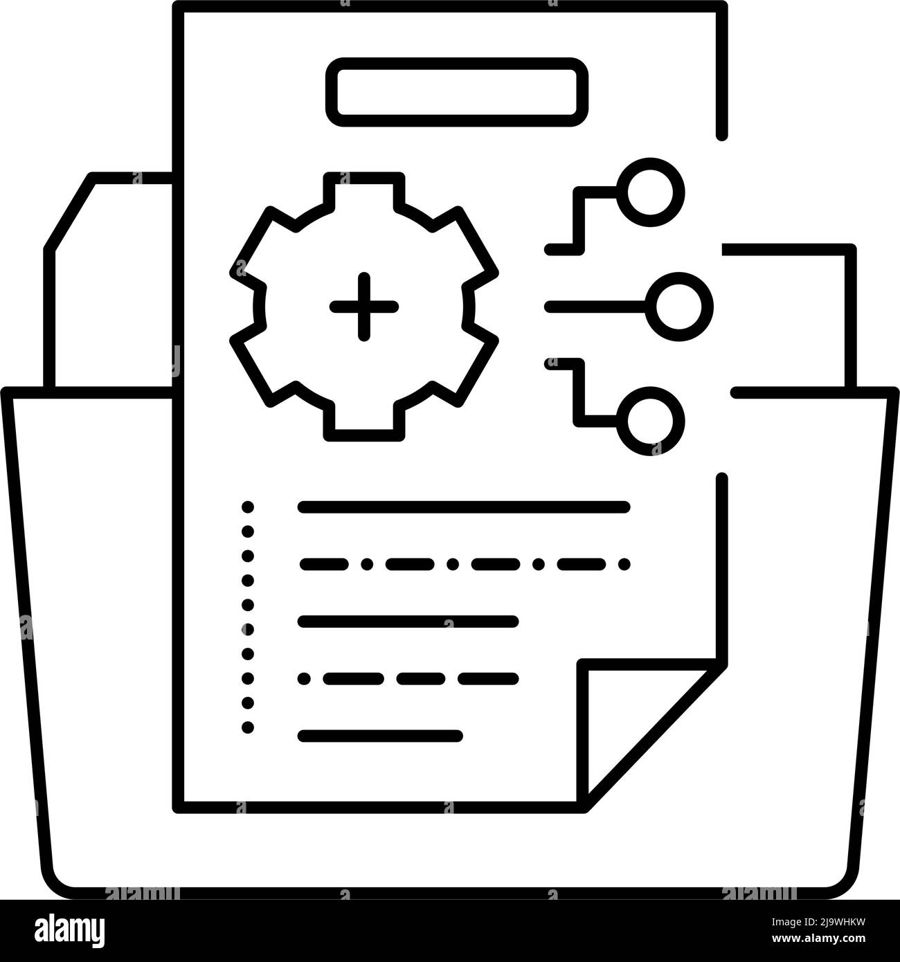technical information line icon vector illustration Stock Vector Image ...
