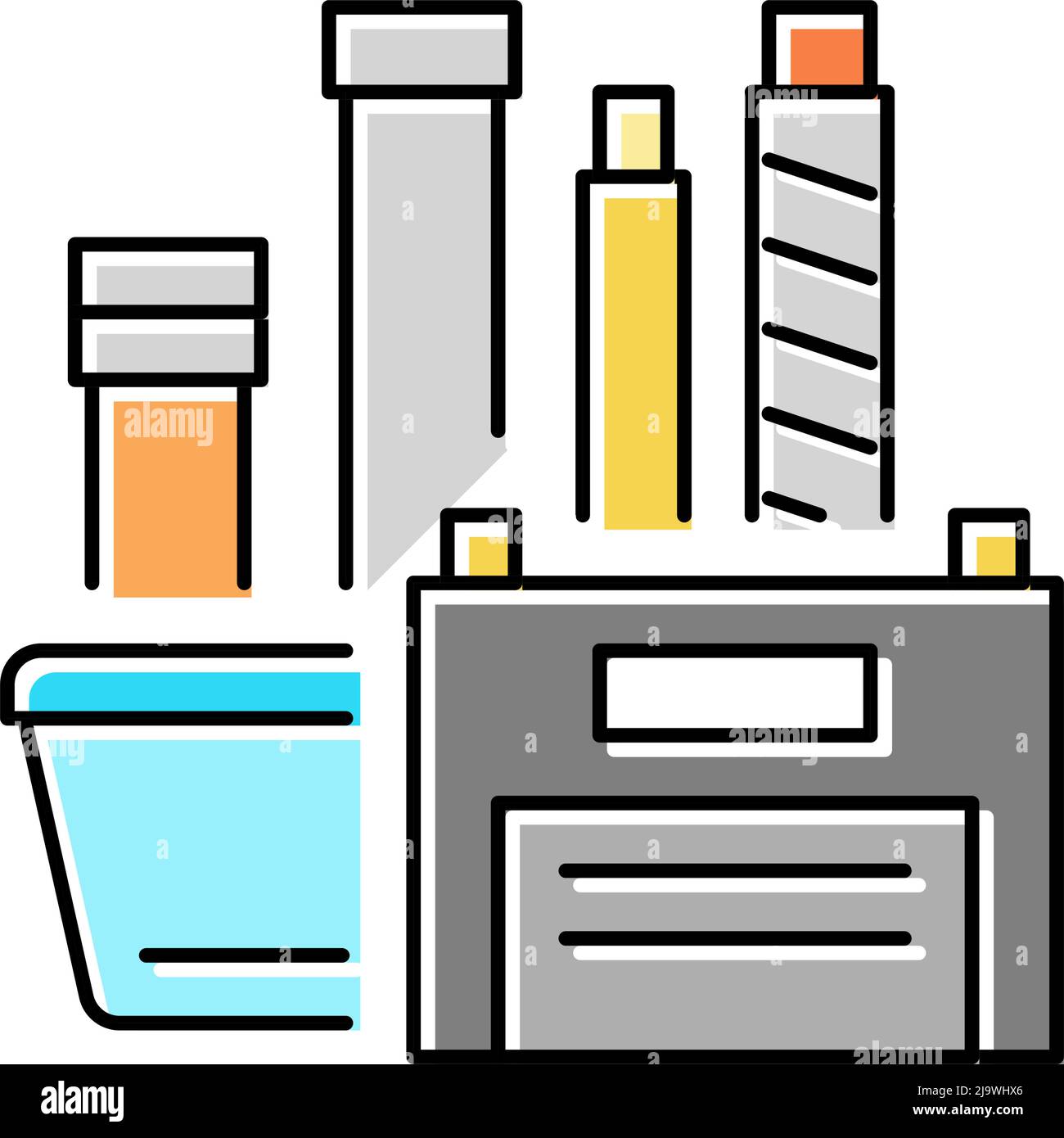polypropylene thermoplastic color icon vector illustration Stock Vector ...