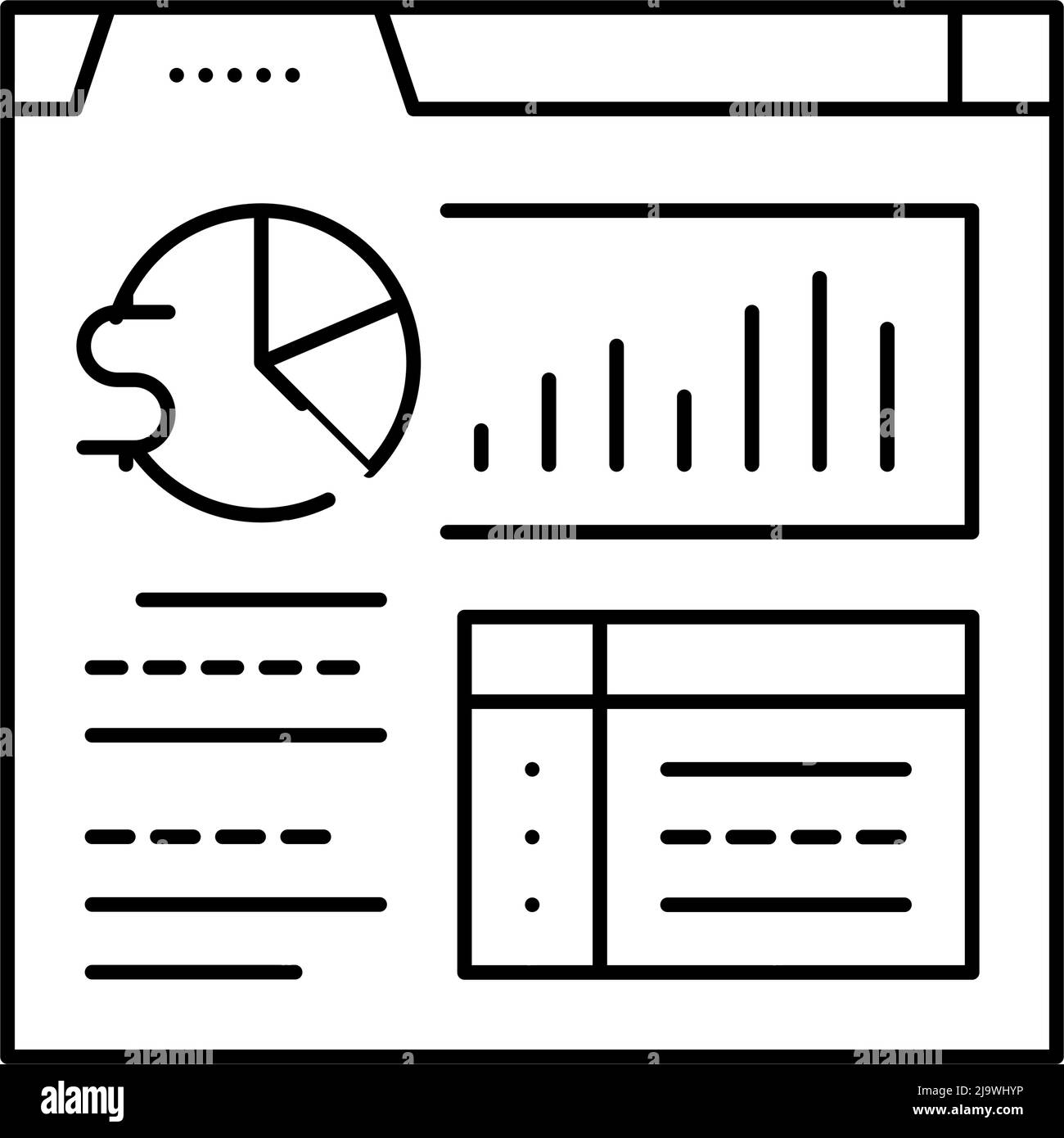 sales report line icon vector illustration Stock Vector Image & Art - Alamy