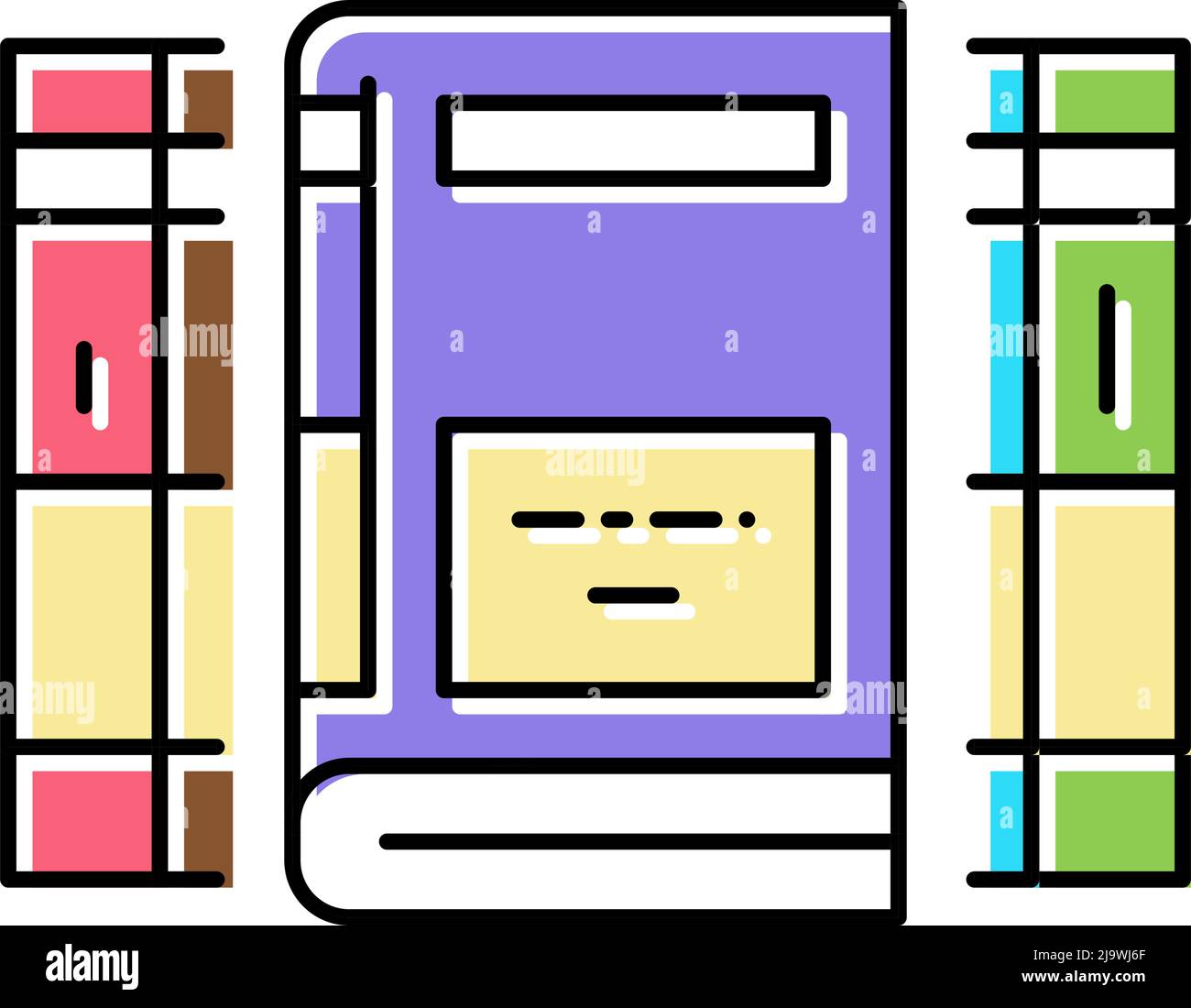encyclopedia educational book color icon vector illustration Stock ...
