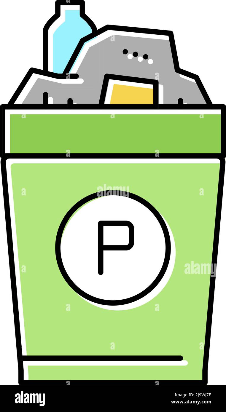 waste plastic color icon vector illustration Stock Vector Image & Art ...