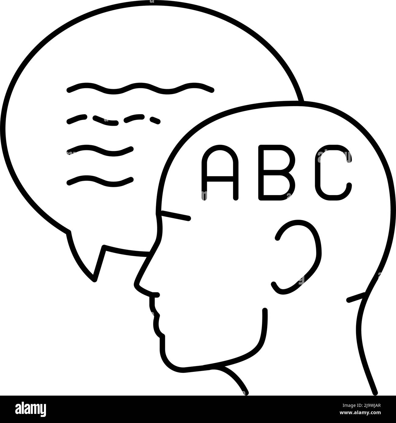 speak english line icon vector illustration Stock Vector Image & Art ...