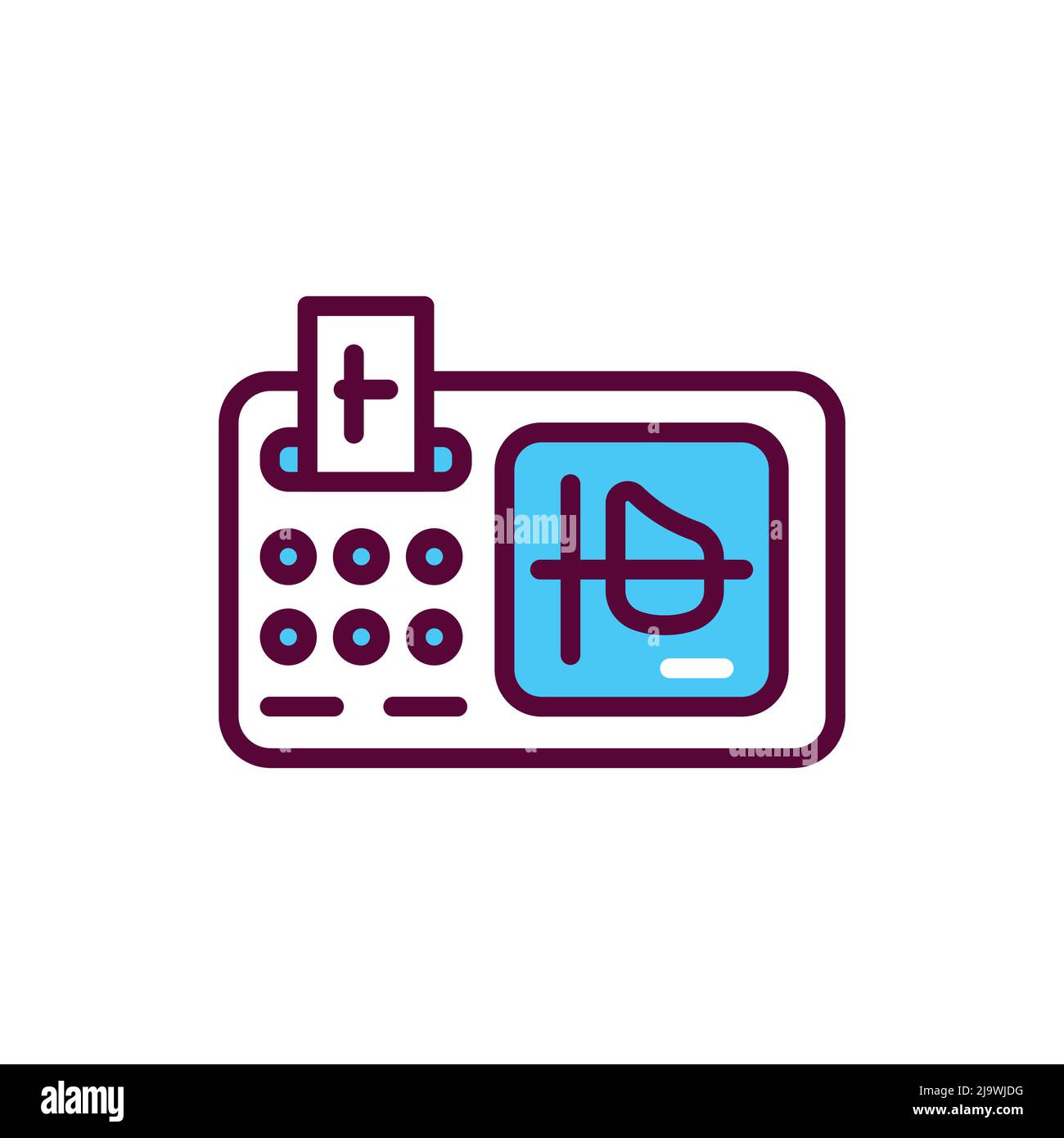 Spirometr machine color line icon. Isolated vector element. Outline ...