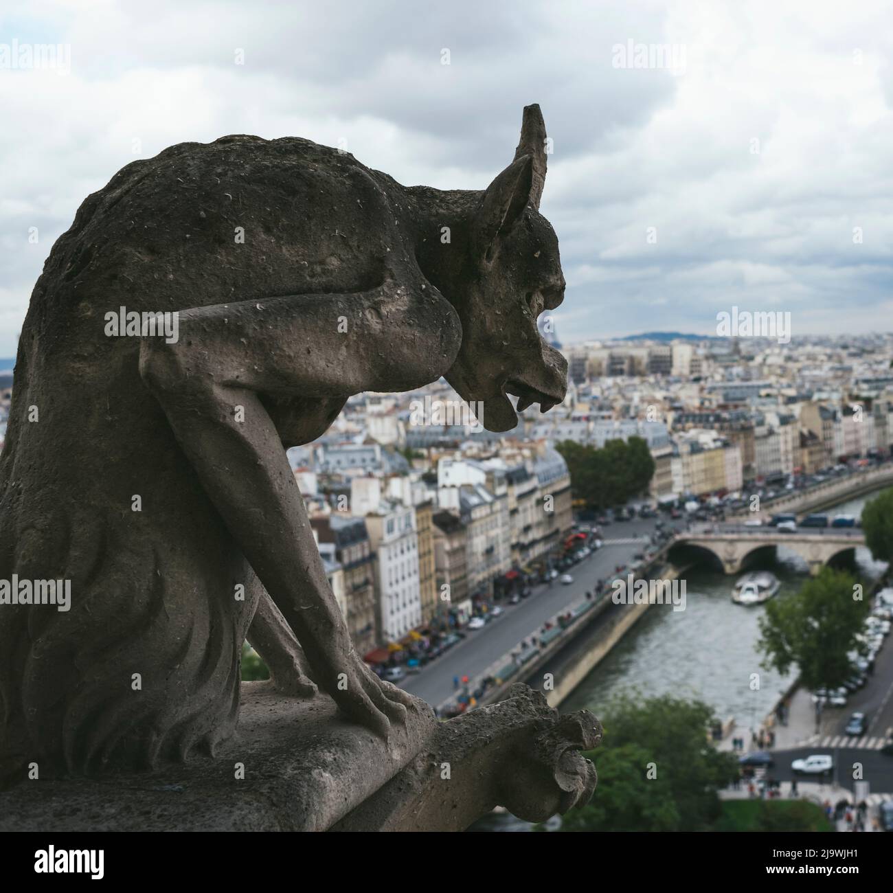 Gargoyle or chimera of Notre Dame de Paris Stock Photo - Alamy