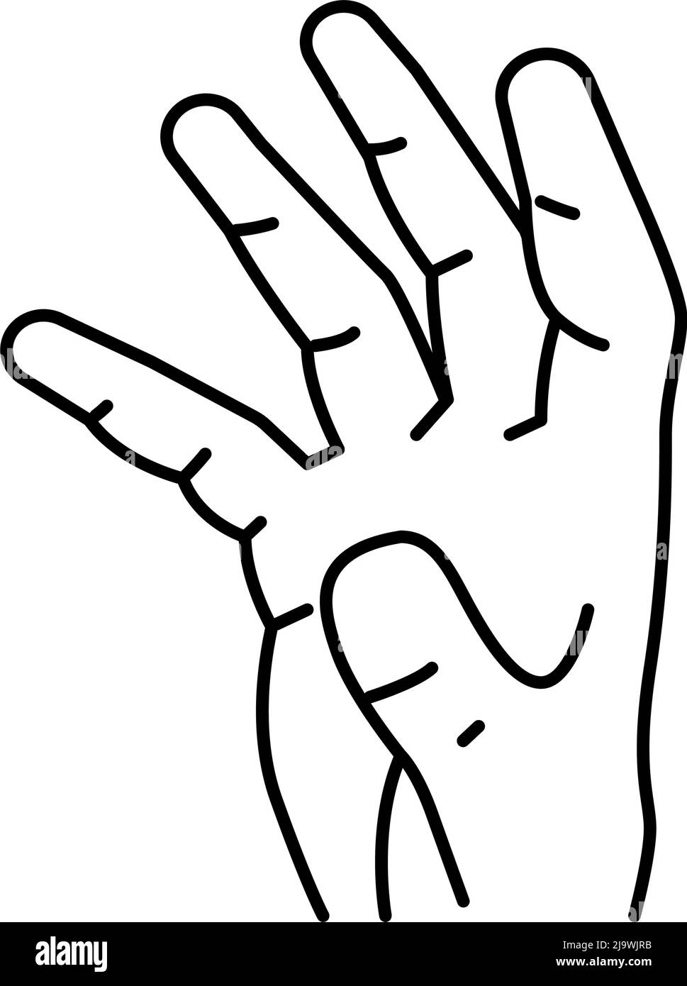 palm of hand line icon vector illustration Stock Vector Image & Art - Alamy