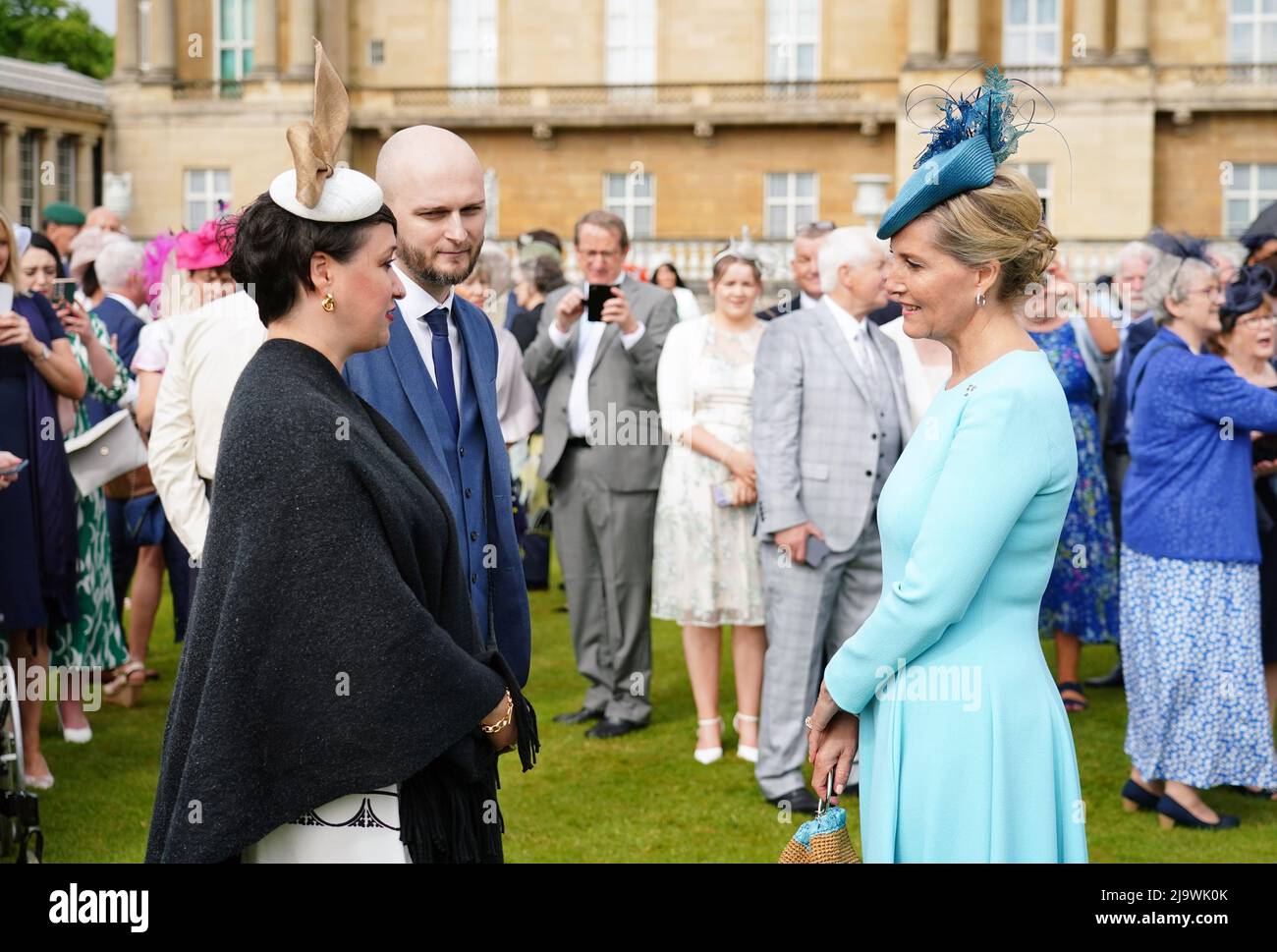 The Countess of Wessex meeting guests during a Royal Garden Party at ...