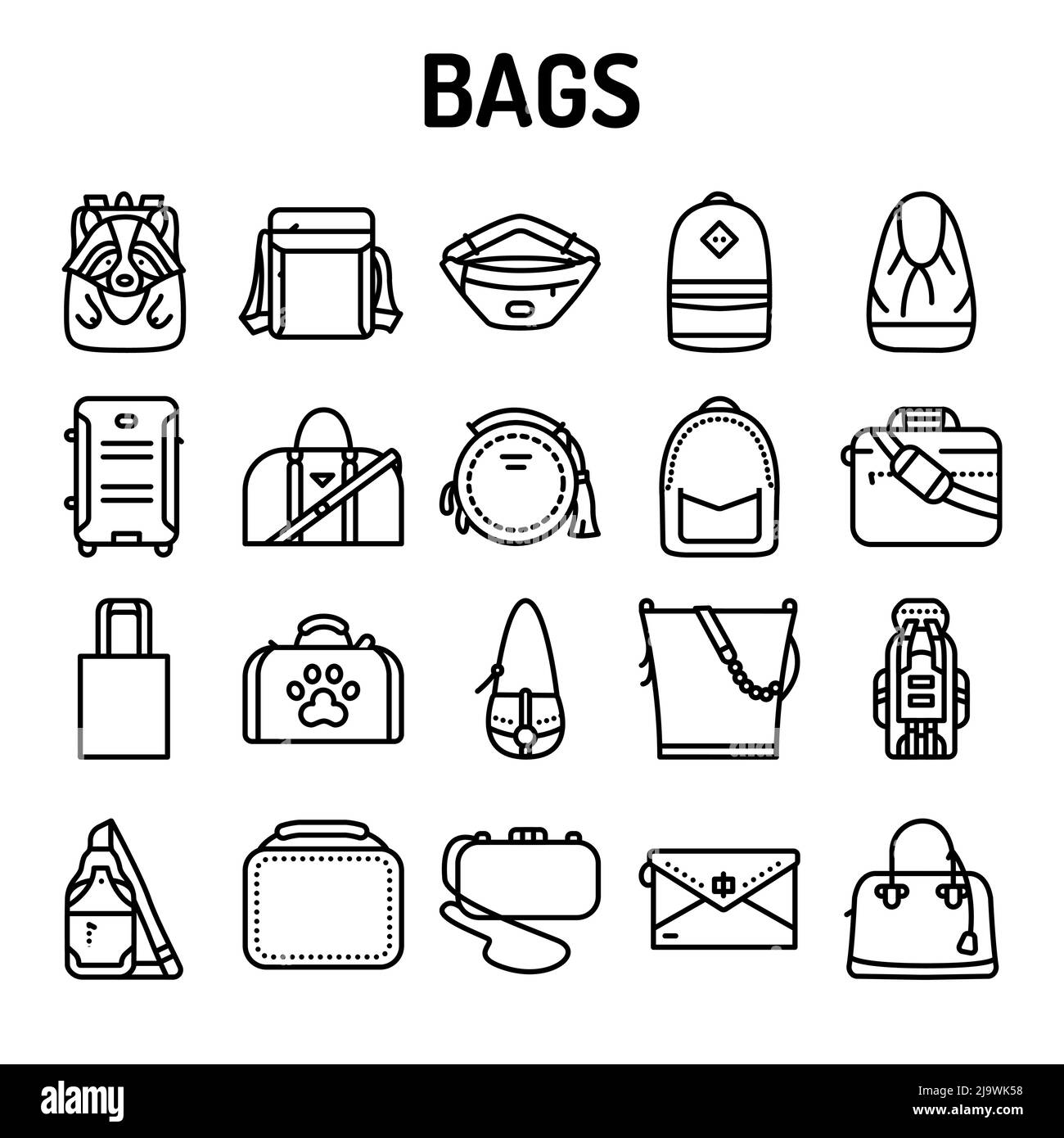 Travel line icons signs Cut Out Stock Images & Pictures - Alamy