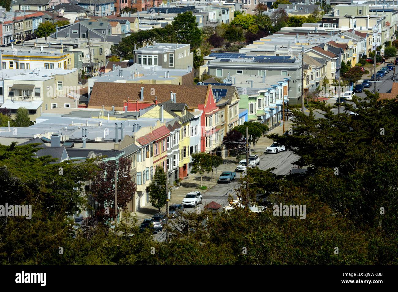 A view of a San Francisco residential community as seen from the Hamon ...