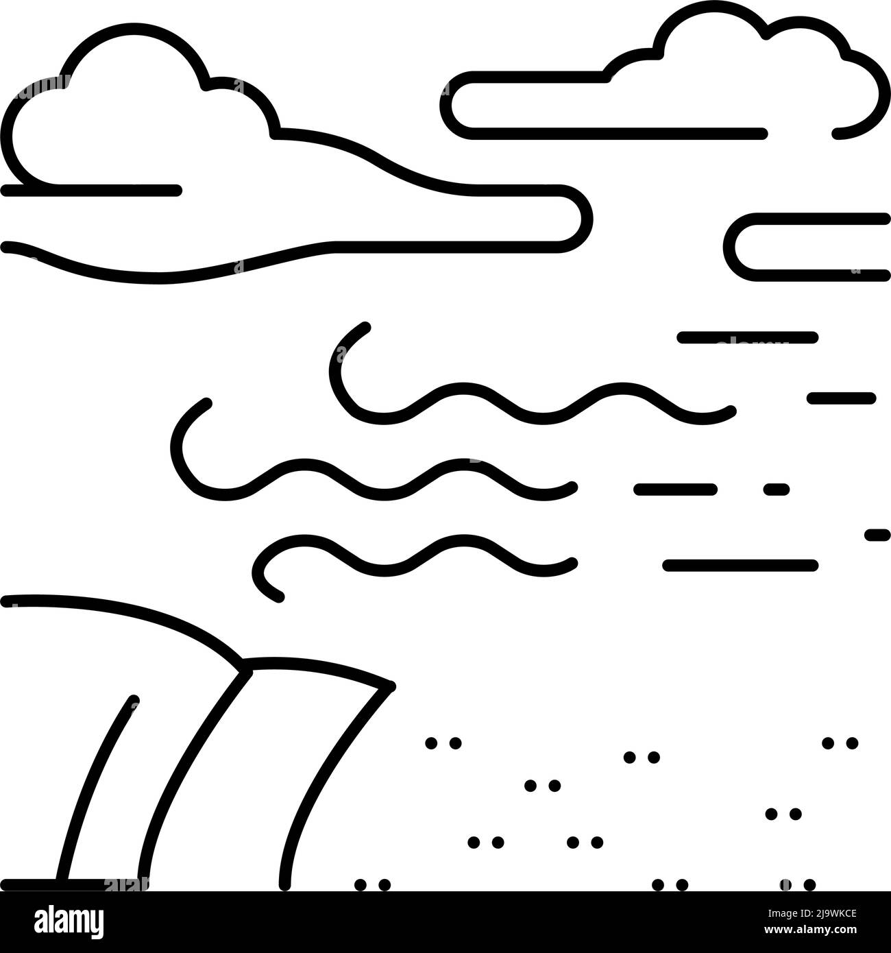 erosion climate line icon vector illustration Stock Vector Image & Art ...