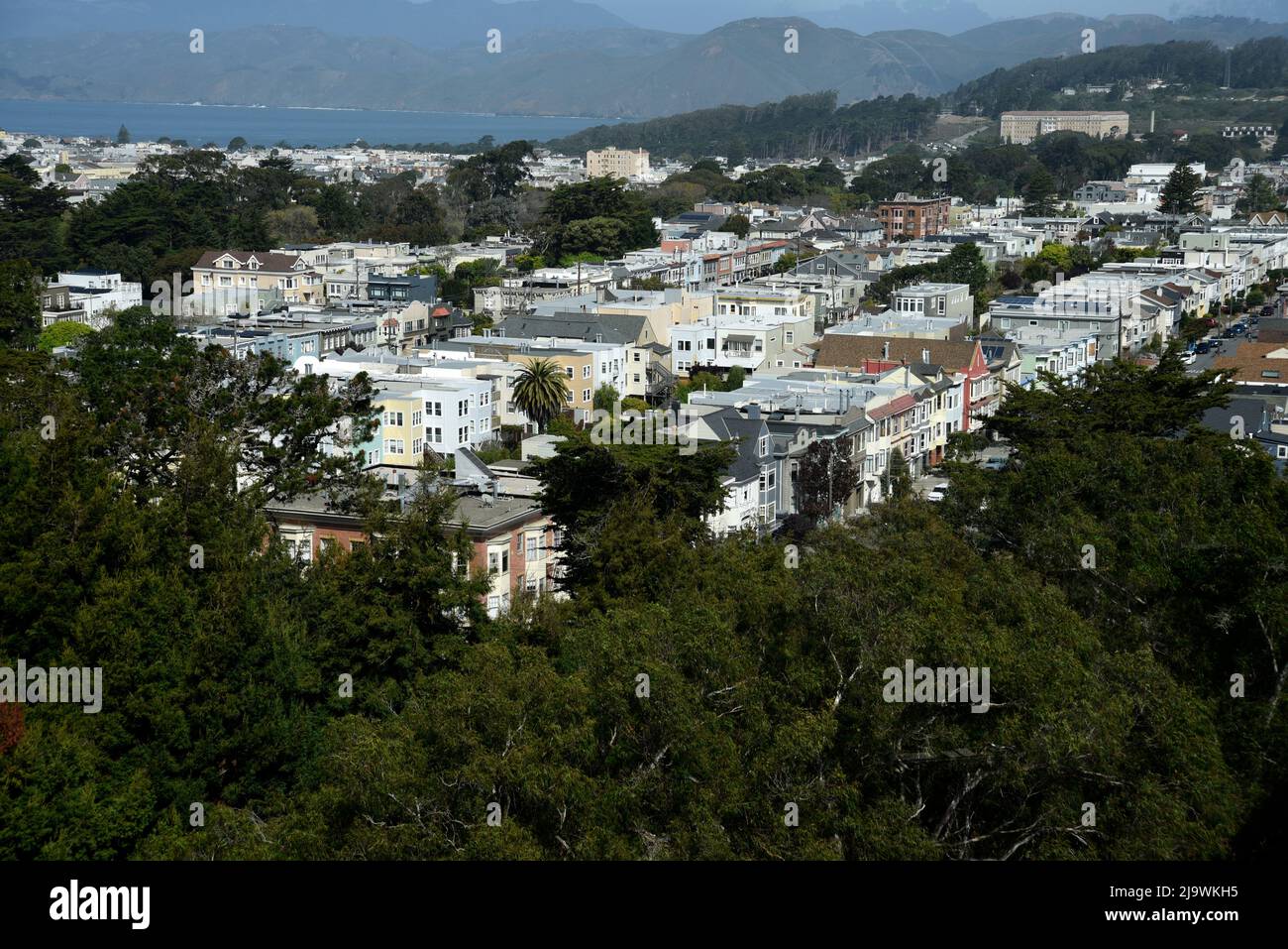 A view of a San Francisco residential community as seen from the Hamon ...