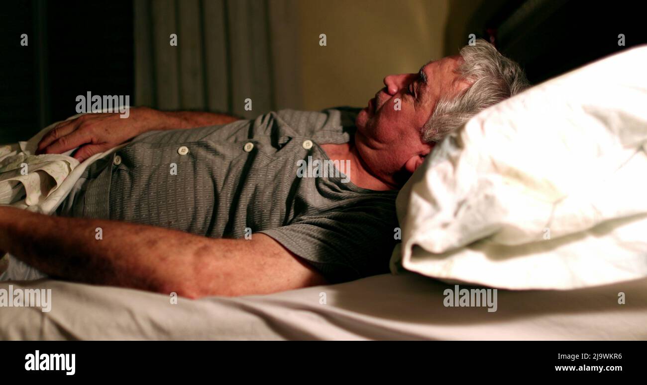 Old man unable to sleep night hi-res stock photography and images - Alamy