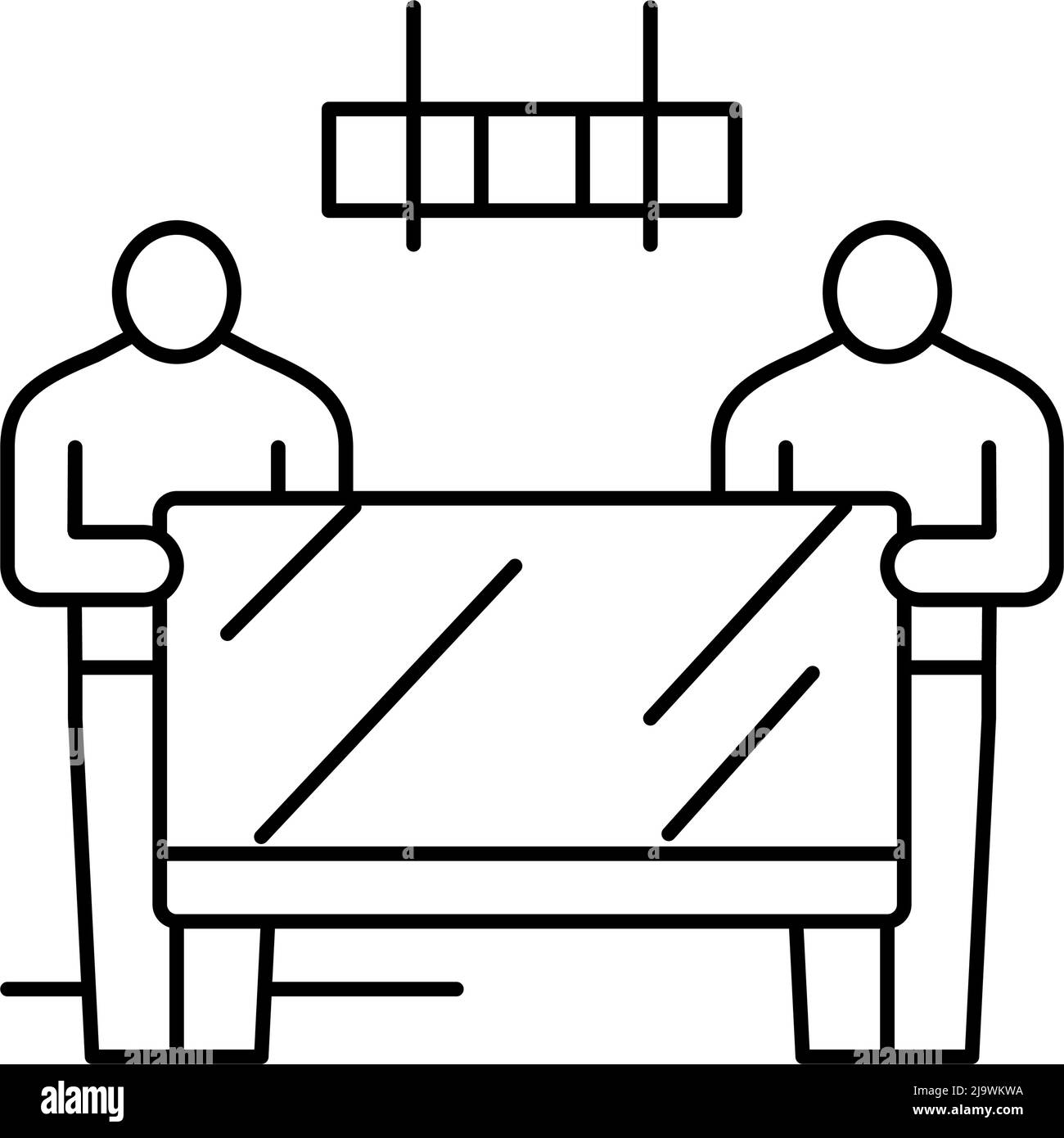 tv wall mounting line icon vector illustration Stock Vector Image & Art ...