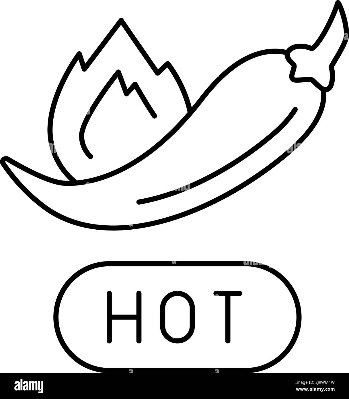 spicy level hot line icon vector illustration Stock Vector Image & Art ...