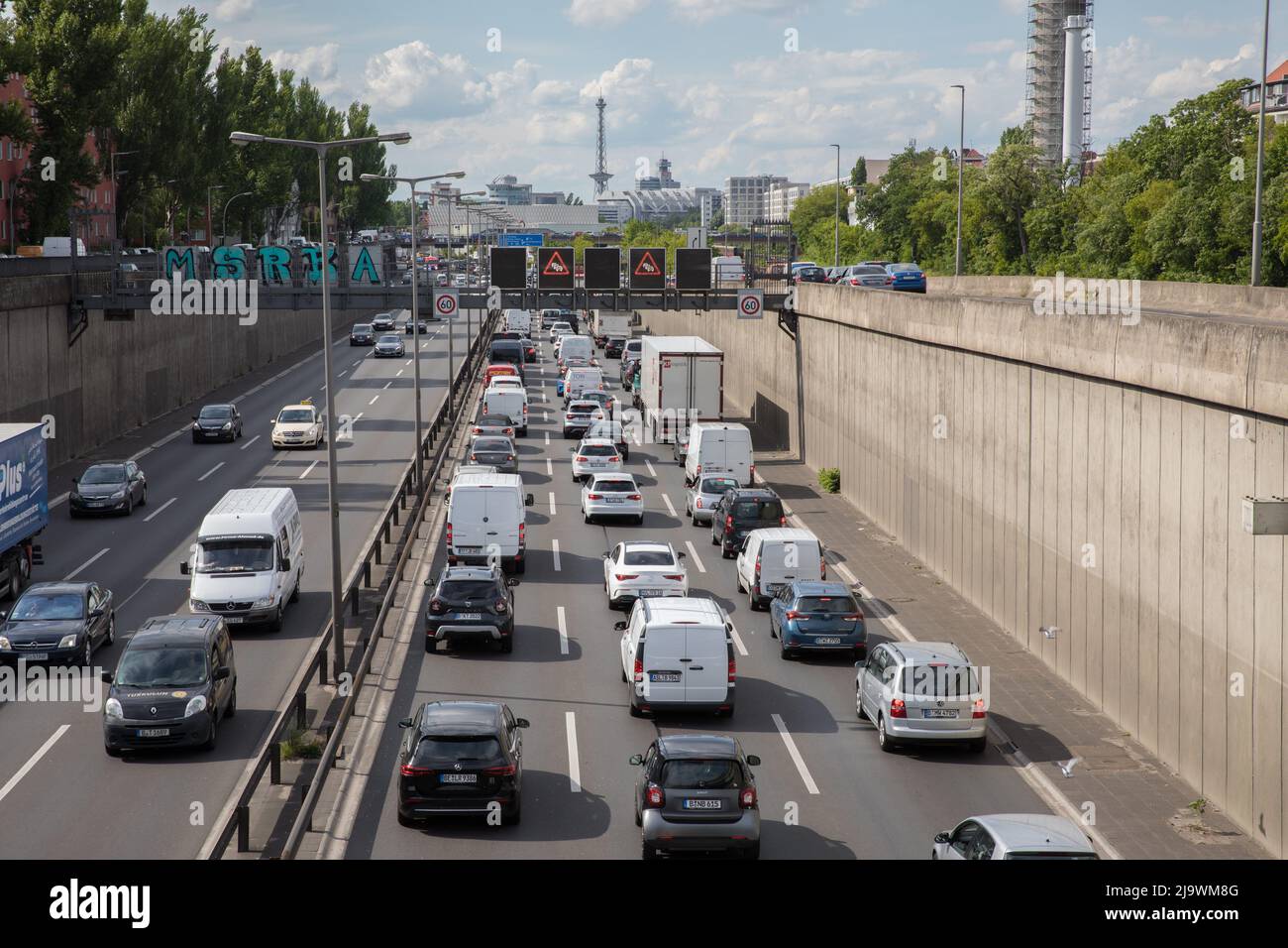 Berlin germany traffic congestion in hi-res stock photography and ...
