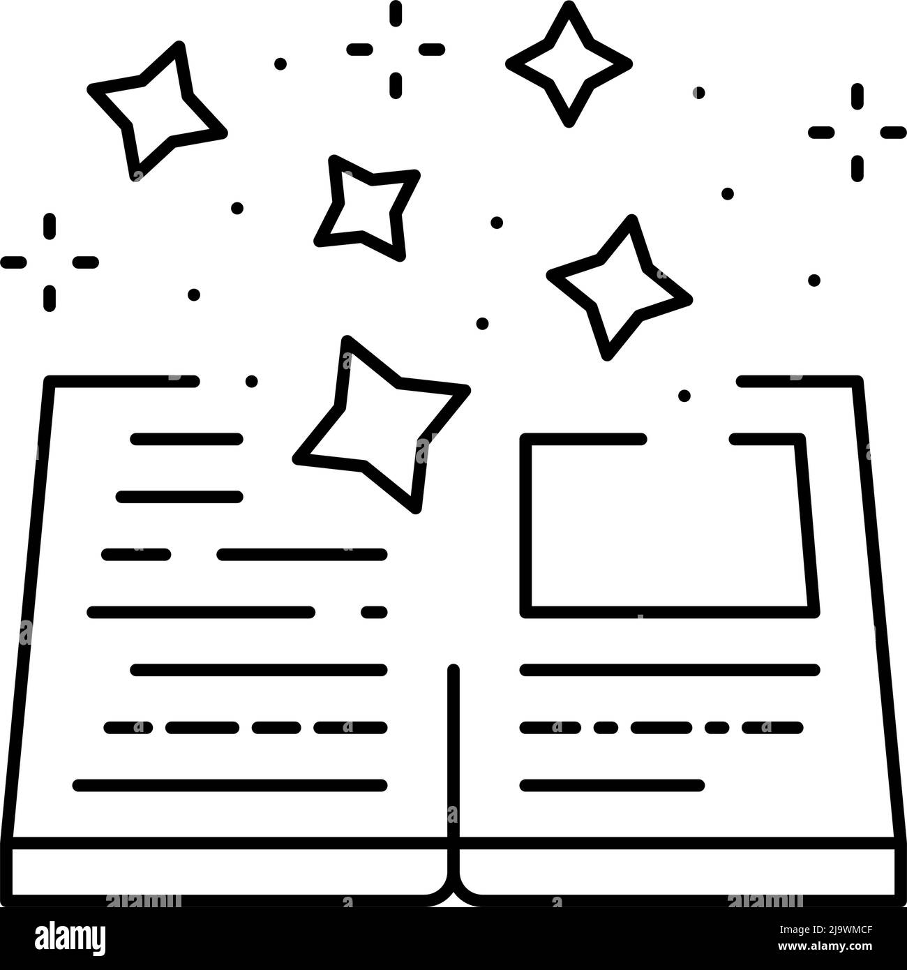 book magic line icon vector illustration Stock Vector Image & Art - Alamy