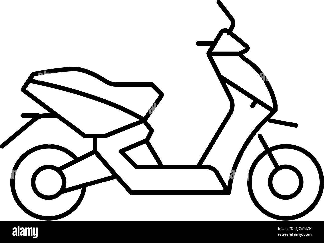 scooter transport line icon vector illustration Stock Vector Image ...