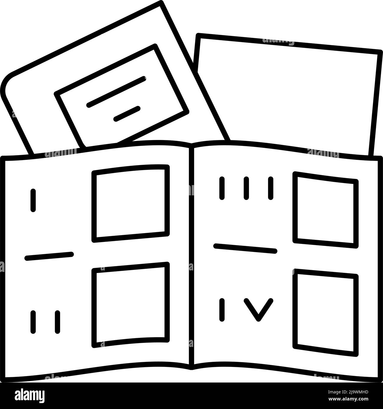 tutorial book line icon vector illustration Stock Vector Image & Art ...