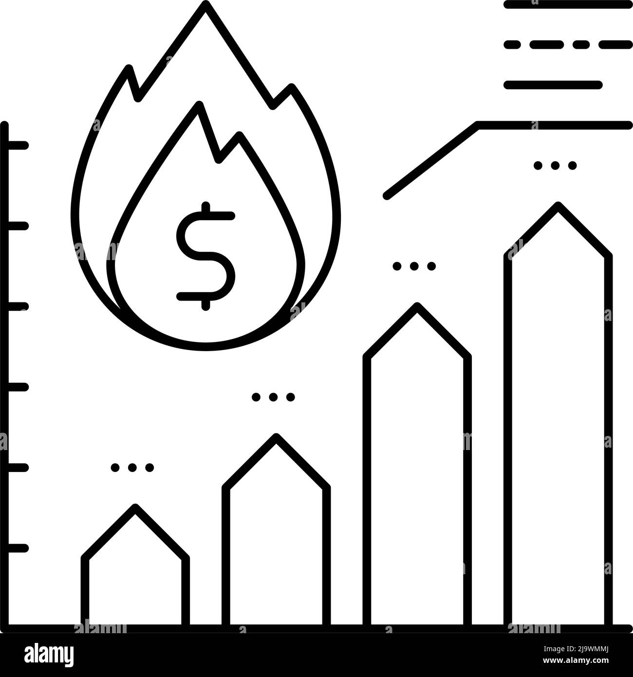 rate inflation line icon vector illustration Stock Vector Image & Art ...