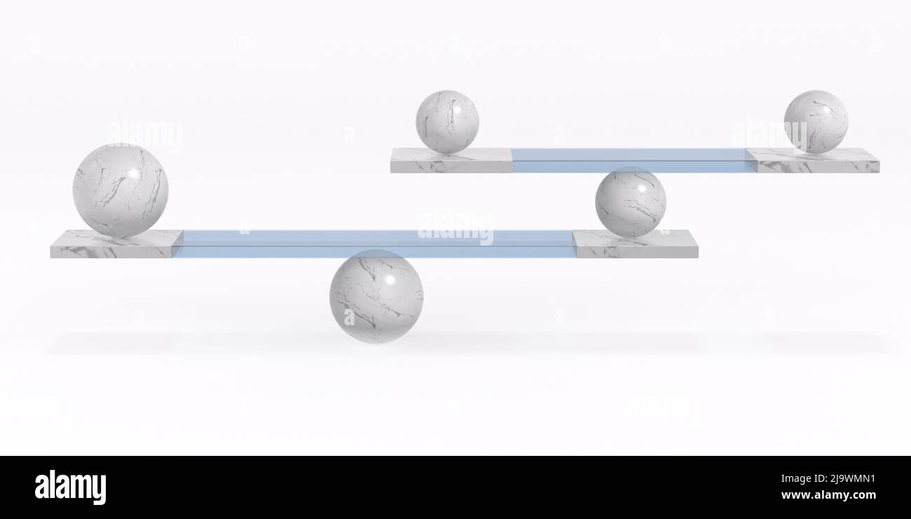 Scales on white background. Isolated 3D illustration Stock Photo - Alamy