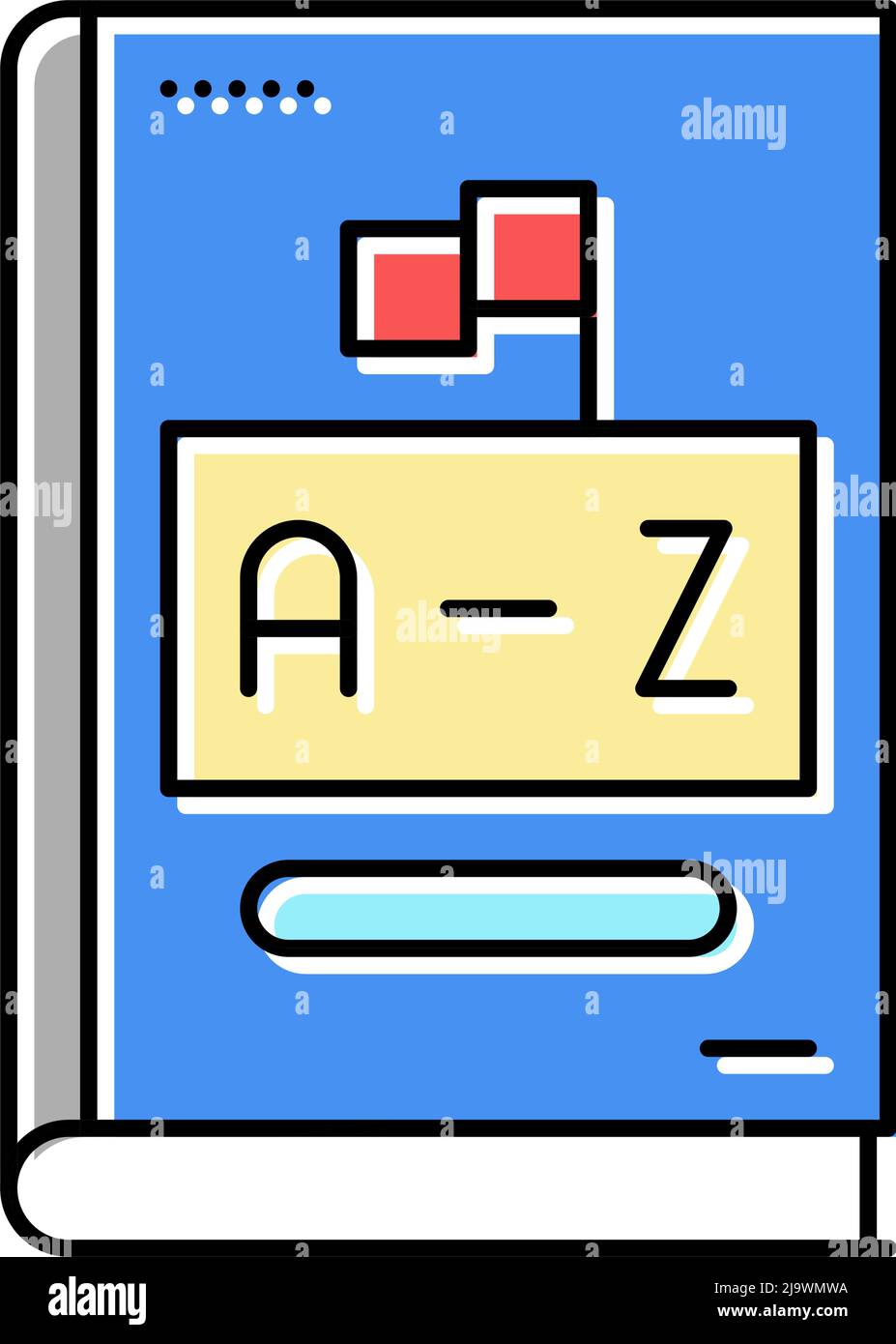 dictionary english color icon vector illustration Stock Vector Image ...