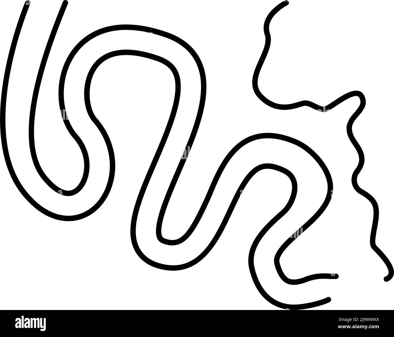 meandering river line icon vector illustration Stock Vector Image & Art ...