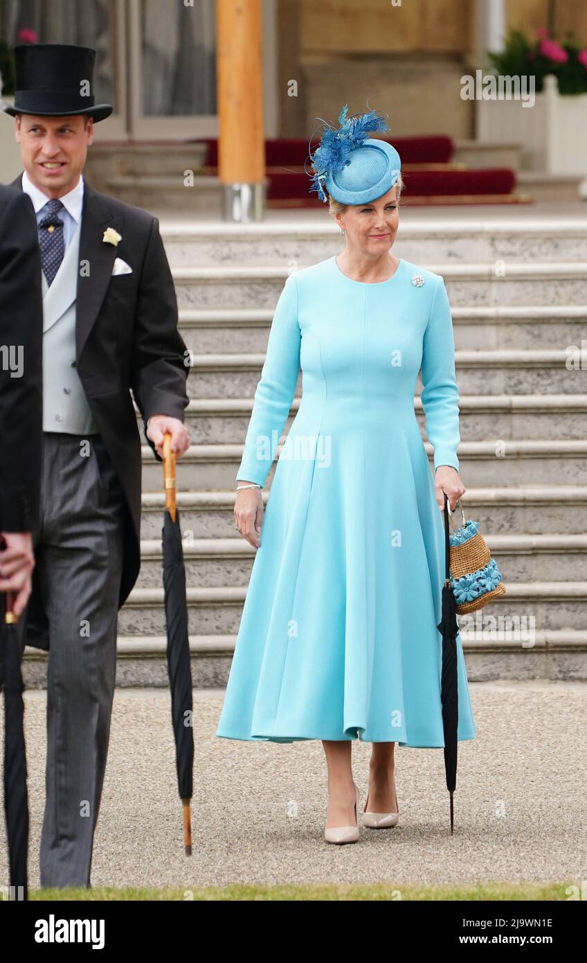 The Duke of Cambridge with The Countess of Wessex during a Royal Garden ...