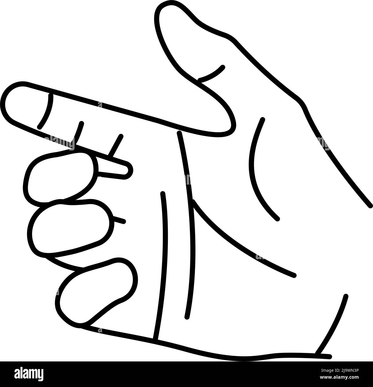 hold hand line icon vector illustration Stock Vector Image & Art - Alamy