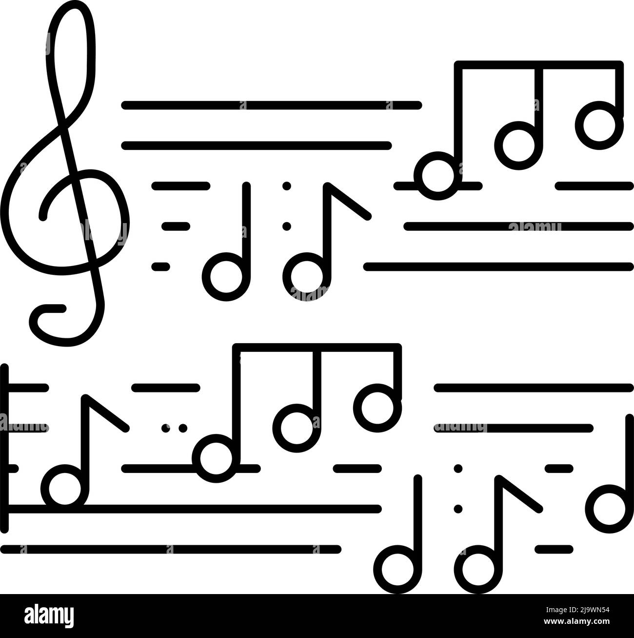 melody music line icon vector illustration Stock Vector Image & Art - Alamy