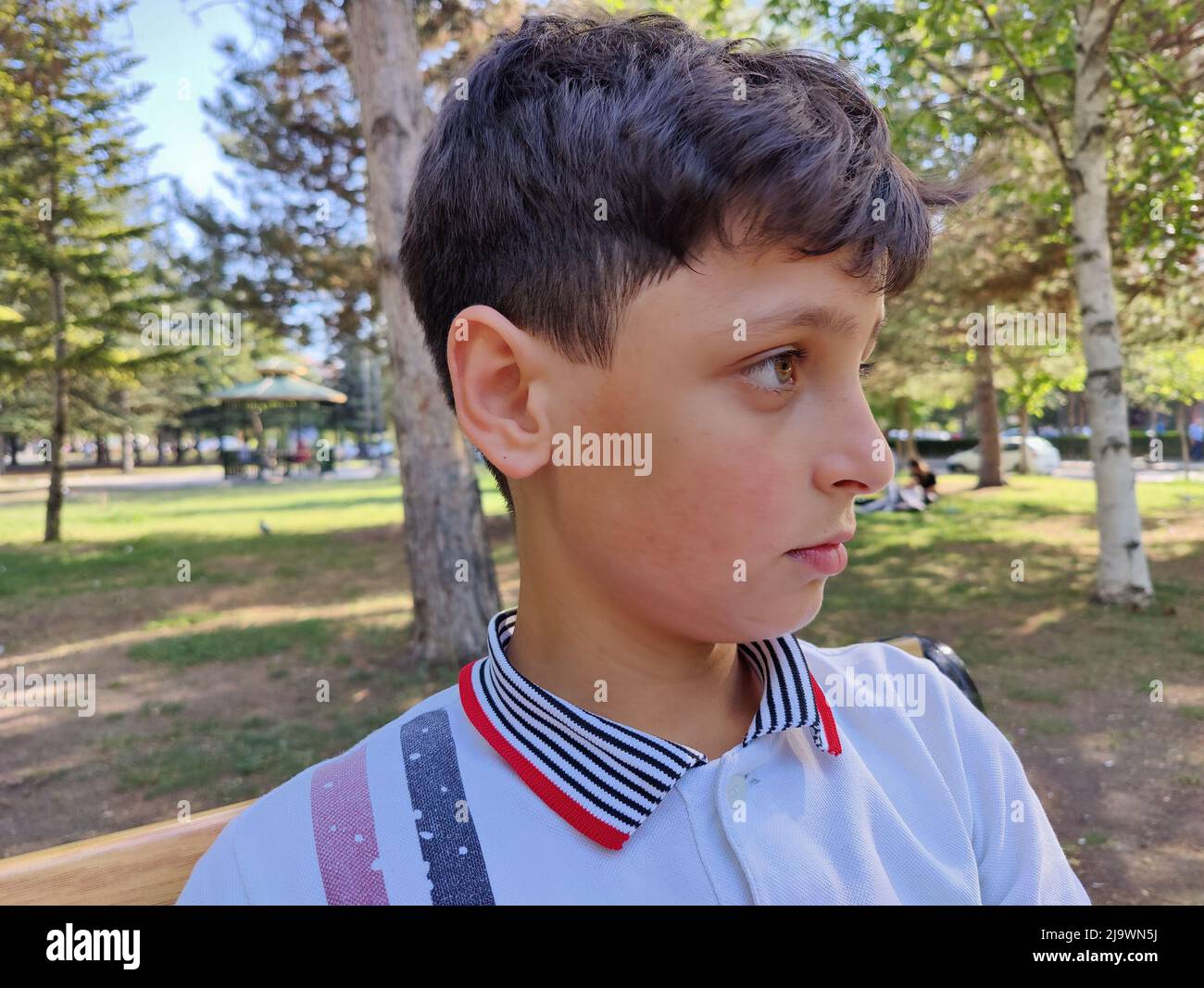 various facial expressions of a boy Stock Photo - Alamy