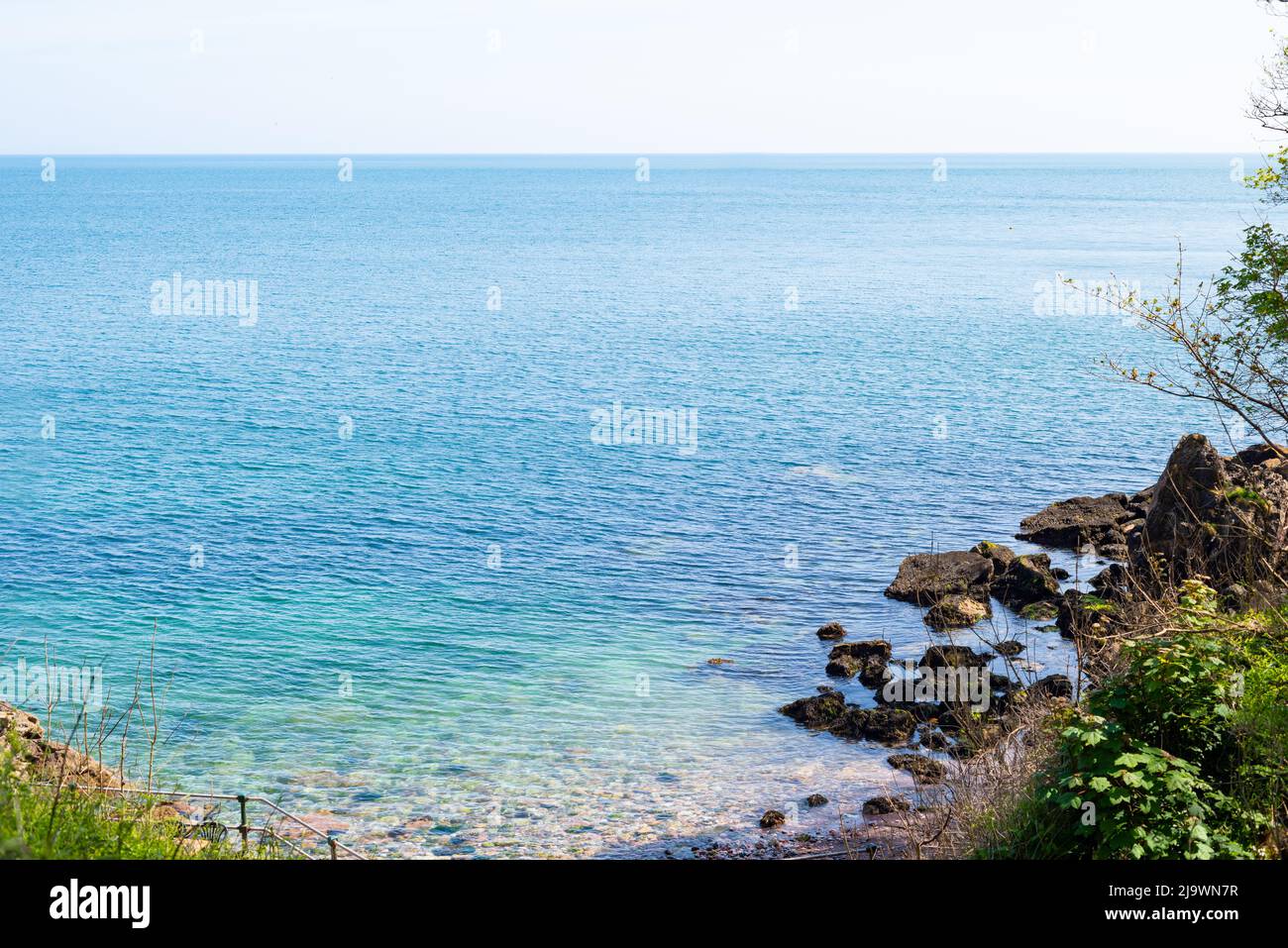 Anstey's Cove near Torquay, Devon. English Riviera beach Stock Photo ...