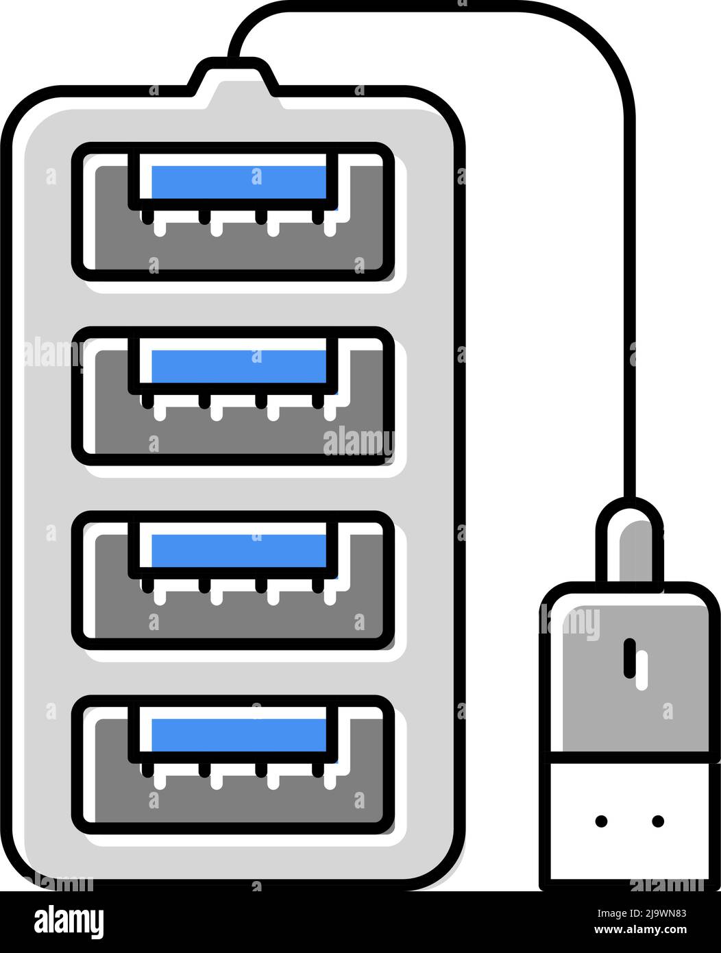 hub usb color icon vector illustration Stock Vector Image & Art - Alamy