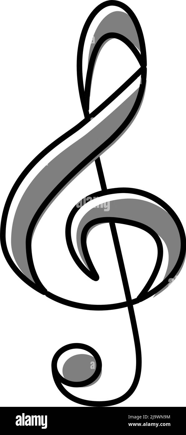 clef music color icon vector illustration Stock Vector Image & Art - Alamy