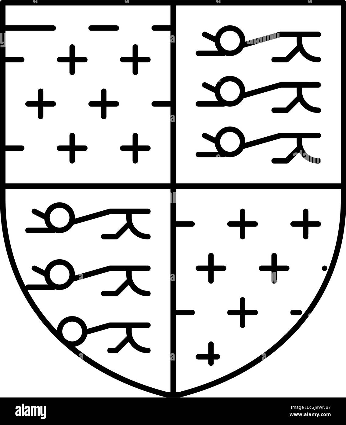 heraldry kingdom line icon vector illustration Stock Vector Image & Art ...