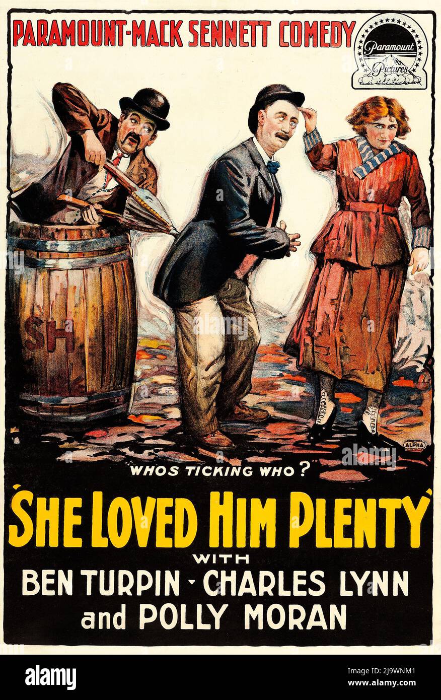 Ben Turpin silent movie, comedy - She Loved Him Plenty (Paramount, 1918 ...