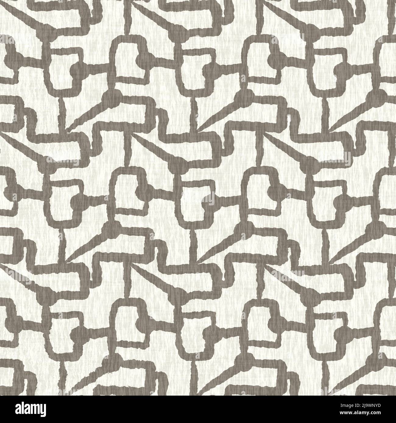 Hand drawn doodle linen effect texture pattern. Seamless woven natural ...