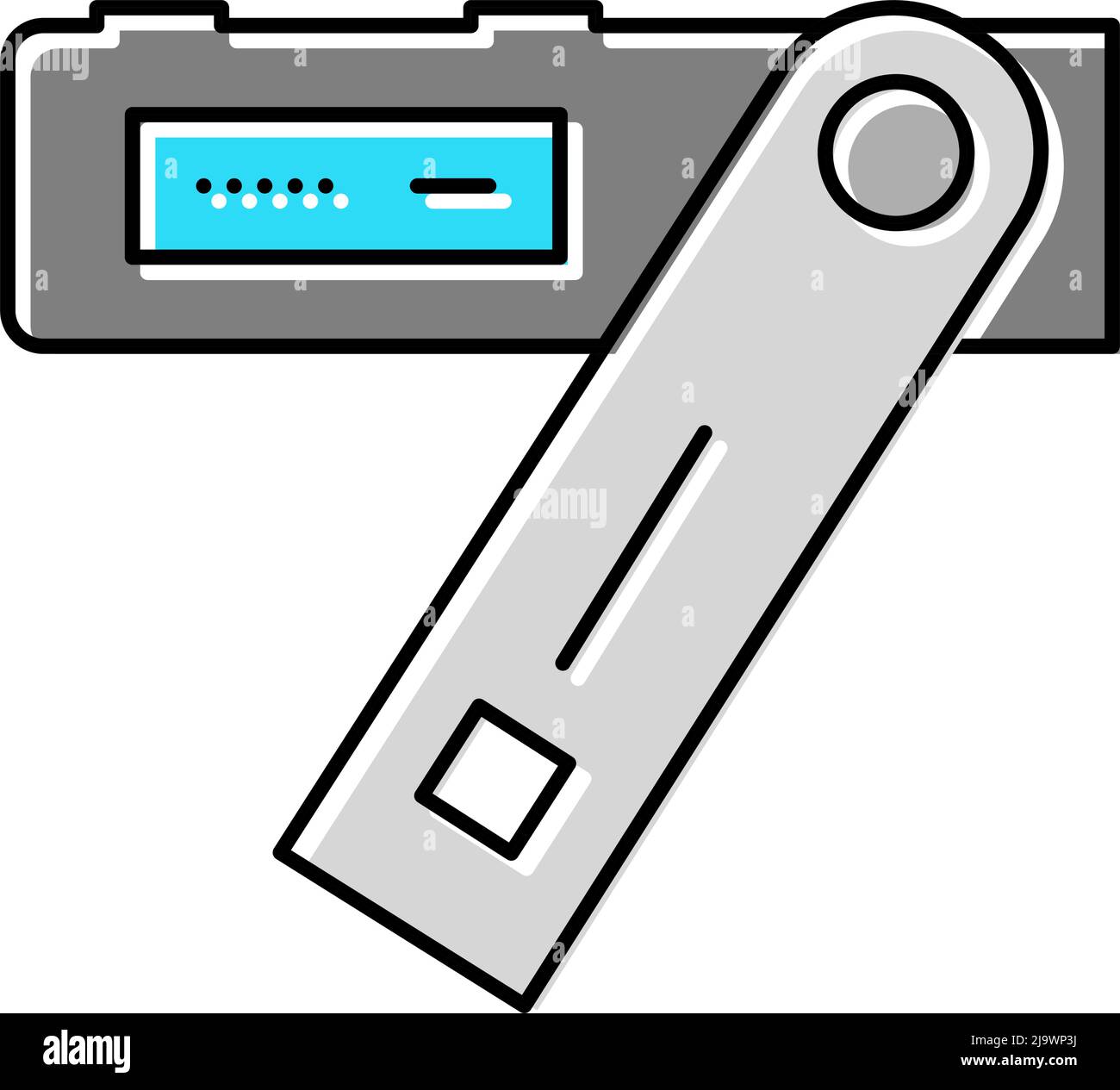 crypto digital device color icon vector illustration Stock Vector Image ...