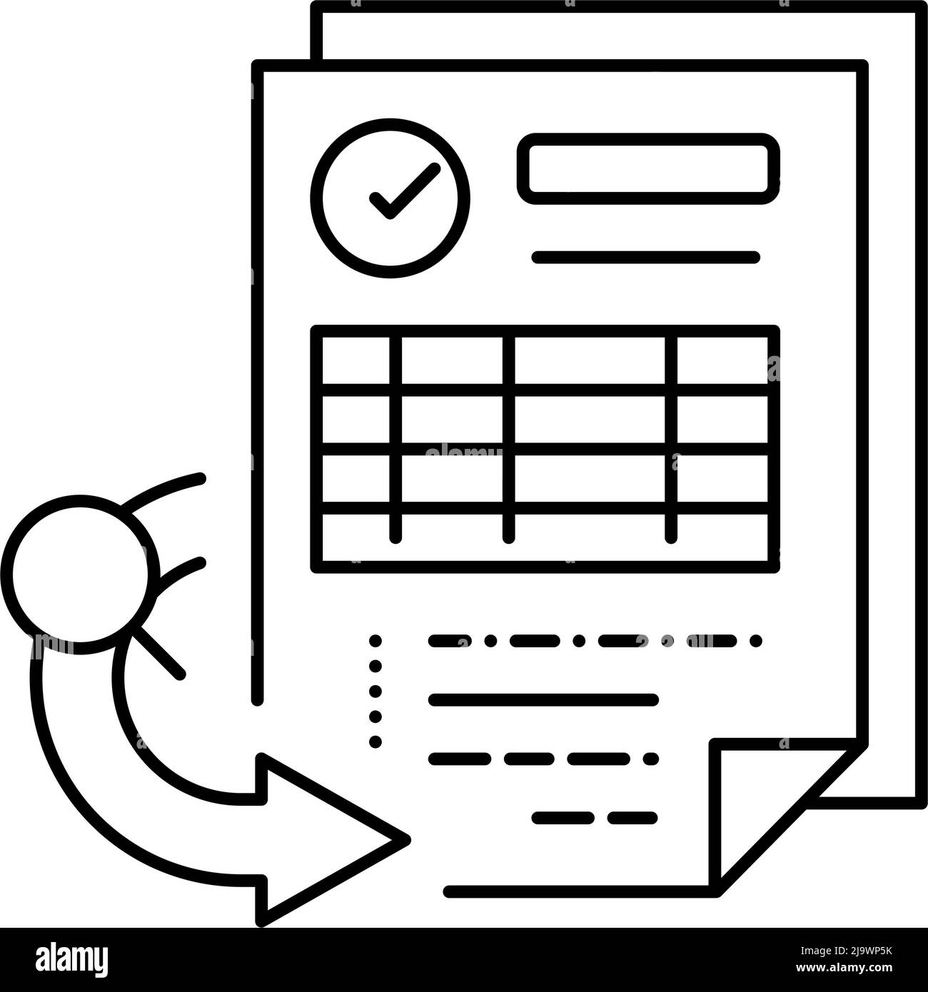 receiving report line icon vector illustration Stock Vector Image & Art ...