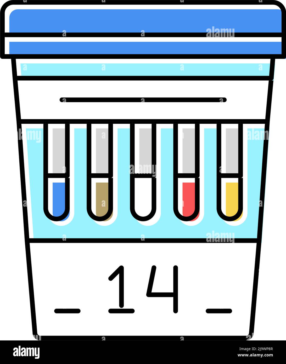 panel 14 drug test color icon vector illustration Stock Vector Image ...